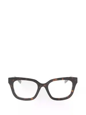 Gucci Geometric Frame Eyeglasses - Brown