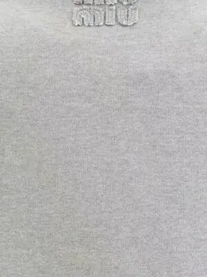 Miu Miu Oblique Zip Logo Sweatshirt