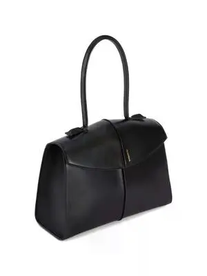 JIL SANDER Linea Medium Leather Tote Bag - Black