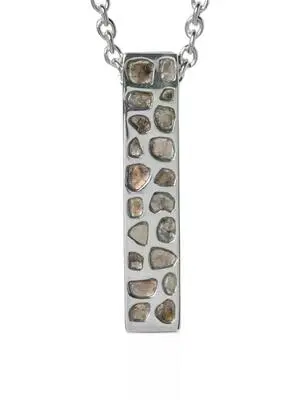 PARTS OF FOUR Sterling Diamond Cuboid Necklace - Silver