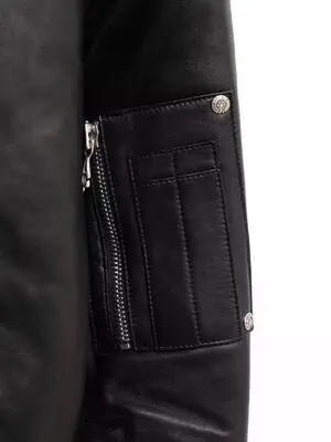 AMAL GUESSOUS Zip-up Leather Jacket