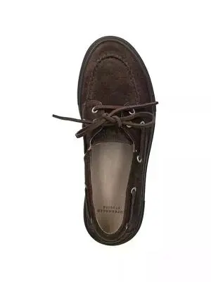 SUMMERY COPENHAGEN Cph177 Suede Boat Shoes - Brown