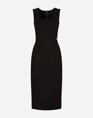 Dolce & Gabbana Sleeveless Milano Rib Midi Dress