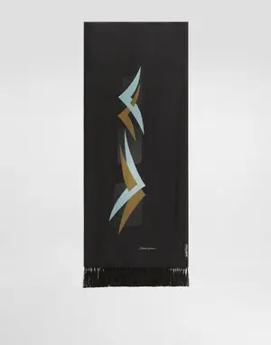 Dolce & Gabbana Vintage-print Twill Scarf - Grey