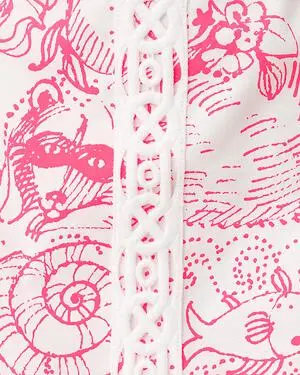 LILLY PULITZER Stretch Shift Dress With Lilly Lace Trim