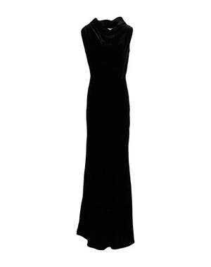SEMICOUTURE Sleeveless Velvet Maxi Dress - Black