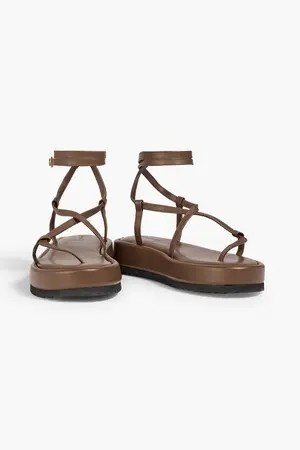 Johanna Ortiz Cocobolo Leather Platform Sandals