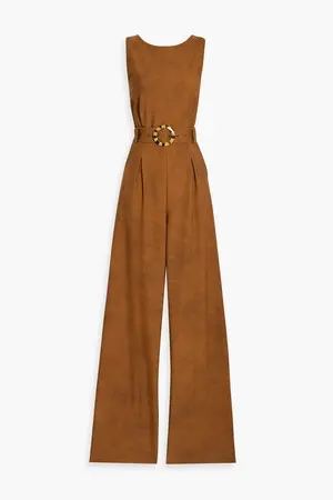 Chiara Boni La Petite Robe Toshiro Printed Stretch-jersey Jumpsuit - Light Brown