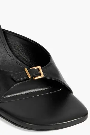 Simkhai Carey Buckled Leather Mules