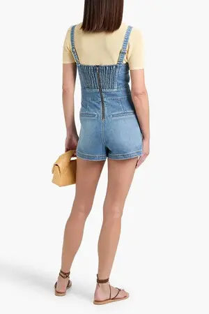 Alice + Olivia Livia Denim Playsuit