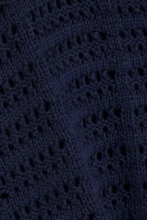 Chinti & Parker Crocheted Cotton Polo Shirt