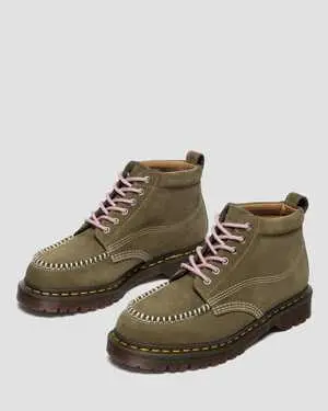 Dr. Martens Lowell Chukka Nubuck Moc Toe Ankle Boots - Green