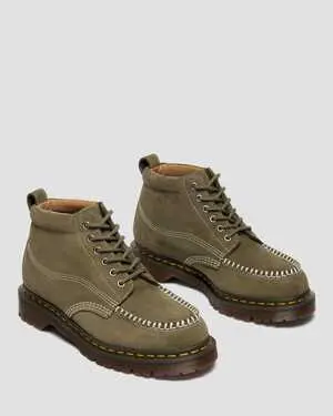 Dr. Martens Lowell Chukka Nubuck Moc Toe Ankle Boots - Green
