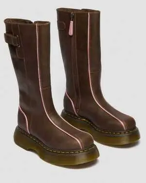 Dr. Martens Buzz Hi Wyoming Leather Boots - Brown