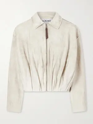 Loewe Cotton-twill Bomber Jacket - Gray