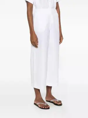 OTTOD'AME Elasticated Wide Leg Cropped Trousers