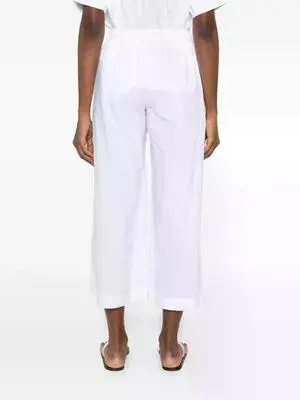OTTOD'AME Elasticated Wide Leg Cropped Trousers