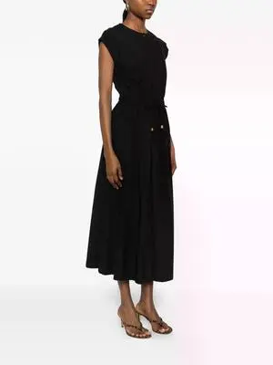 OTTOD'AME Drawstring Sleeveless Midi Dress