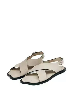 ALOHAS Criss-cross Buckle Sandals - Neutrals