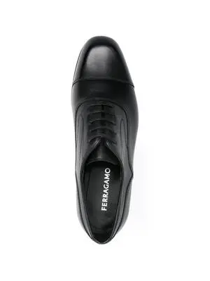 FERRAGAMO Leather Oxford Shoes - Black