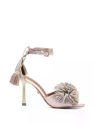 Kurt Geiger Leather Sandals With Pompom And Tassel Details - Pink