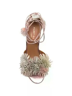 Kurt Geiger Leather Sandals With Pompom And Tassel Details - Pink