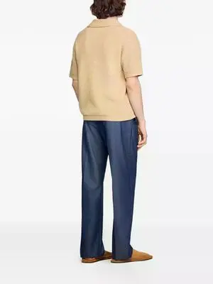 Sandro Jute-effect Polo Shirt - Neutrals