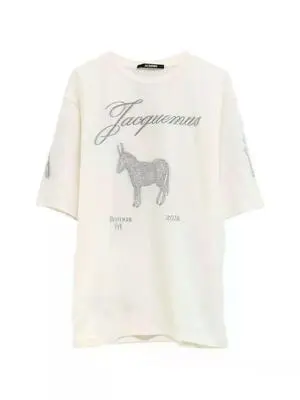 Jacquemus Le Âne Donkey-jacquard T-shirt - Neutrals