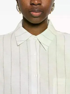ELEH Striped Midi Shirt Dress
