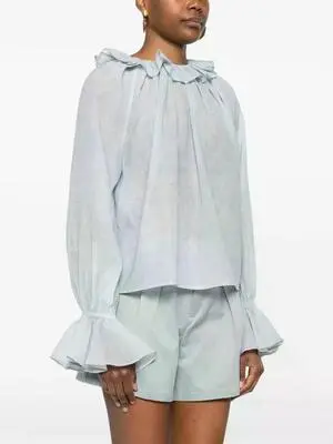 ELEH Ruffled-sleeve Blouse
