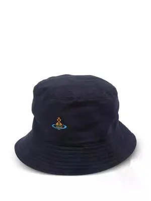 VIVIENNE WESTWOOD Orb Embroidered Bucket Hat - Blue