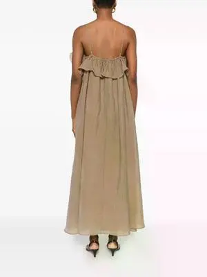 ELEH Ruffle-detail Maxi Dress