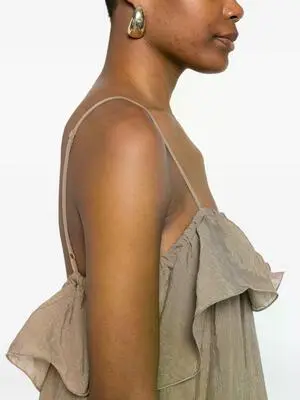 ELEH Ruffle-detail Maxi Dress