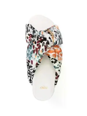 Fendi Printed Silk Sandals