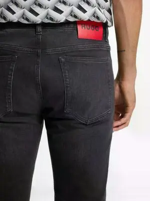 Hugo Patch Denim Jeans - Grey