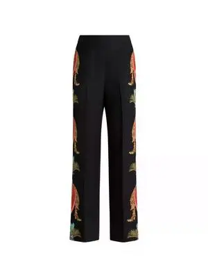 Etro Leafy Paisley Trousers