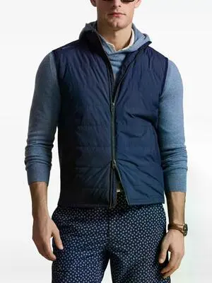 Rlx Ralph Lauren Woven Zip Vest - Blue