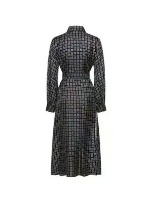 Max Mara Patterned Tie-waist Midi Dress