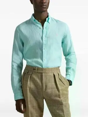 Polo Ralph Lauren Embroidered Long-sleeve Shirt - Blue
