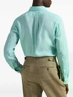 Polo Ralph Lauren Embroidered Long-sleeve Shirt - Blue