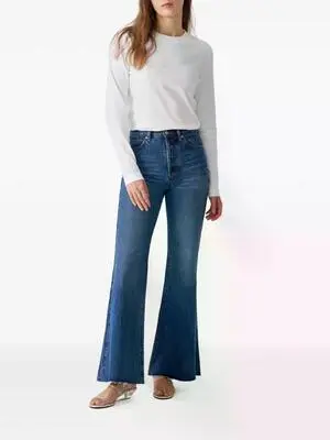 HEY JOANIE Eclipse Fray Flared Jeans