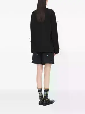 JNBY Embroidered Rolled-hem Shorts - Black