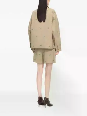 JNBY Floral-embroidered Shorts - Neutrals