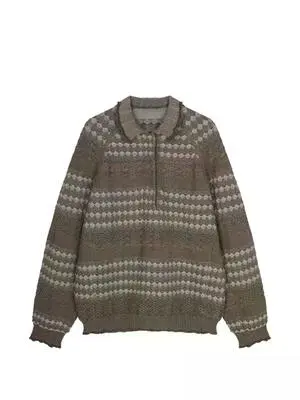 JNBY Geometric Print Sweater - Brown