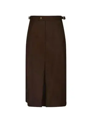 LESS Classic Midi Skirt - Brown