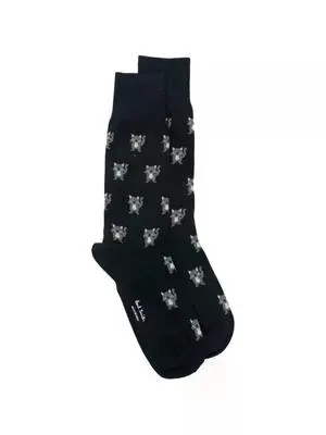 Paul Smith Cat Print Socks - Blue