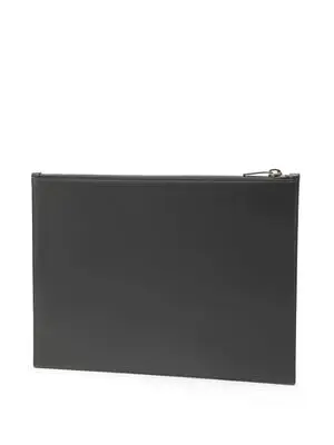 Saint Laurent 2020 Leather Zip Clutch - Black