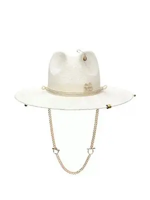 Ruslan Baginskiy Chain-strap Fedora Hat - White