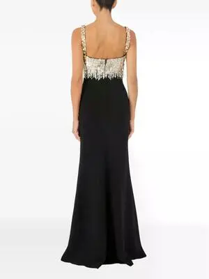 Jenny Packham Embellished Sleeveless Dress - Black