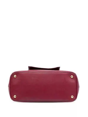 Prada Saffiano Lux Galleria Double Zip Front Pocket Satchel